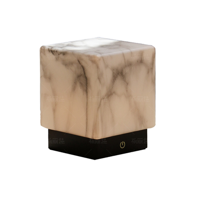 新中式台灯宋代美学仿云石玻璃客厅茶室卧室充电触摸式氛围床头灯