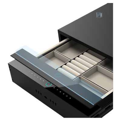 大一抽屉式保险箱家用指纹密码