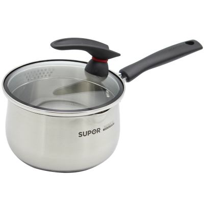 苏泊尔304不锈钢立盖小红圈奶锅