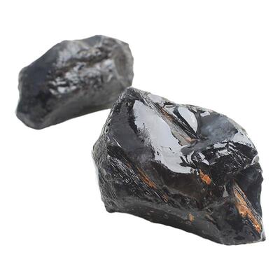 如鸿黑色水晶原石火山石