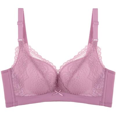 爱黛无钢圈小胸聚拢显大蕾丝文胸