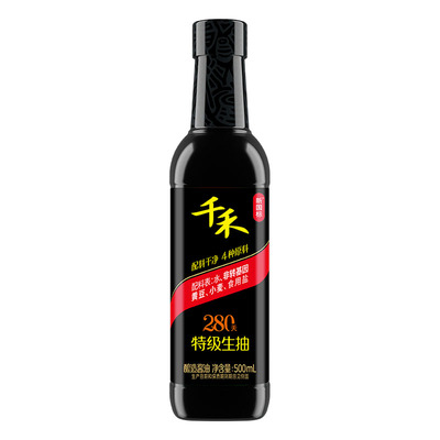千禾280天酱油500ml*1瓶头道原香