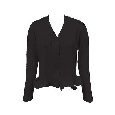 新款干爽挺括下摆毛织开衫