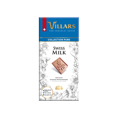 Villars甄纯牛奶巧克力排块
