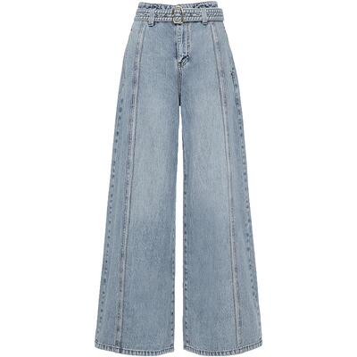 ONLY细闪光泽感宽松阔腿裤牛仔裤