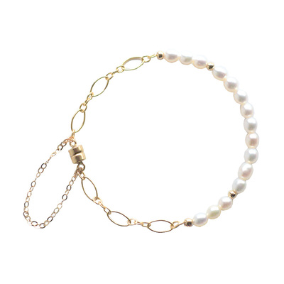 手链VIA天然珍珠拼接不褪色法式