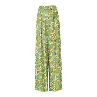 DVF2026春夏新款海沫绿摩登比芭玫瑰优雅感长裤PL1U003