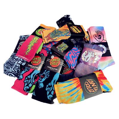 滑板毛巾底袜子 鬼手滑板袜 毛巾底 扎染 DC independent oj rvca
