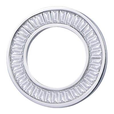 米莱珠宝18k金钻石吊坠群镶嵌1.015克拉显钻效果颈饰贵重定制