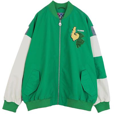 LALABOBO2023秋季新款潮休闲简约拼接撞色夹克外套女|LBCC-WSJW17