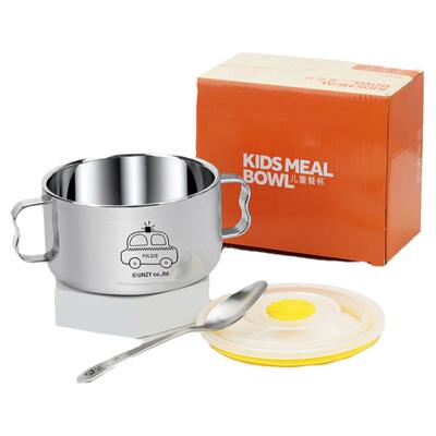 316不锈钢小学生饭碗防摔防烫