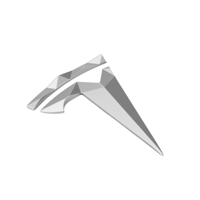 赛博风特斯拉车标贴黑标黑化model3/y字母尾标改装黑色焕新适用于