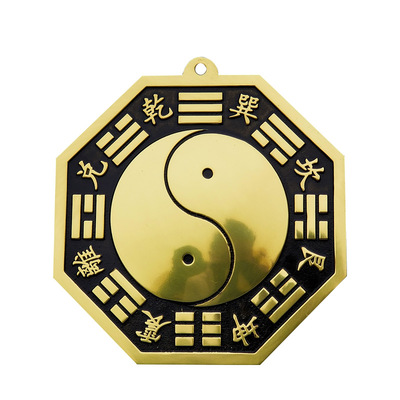 门口窗户阳台大门八卦镜纯黄铜