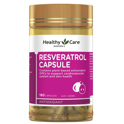 澳洲直邮 HEALTHY CARE Resveratrol白藜芦醇胶囊 180粒 抗氧
