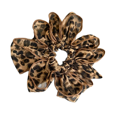 复古甜酷豹纹布艺大肠发圈