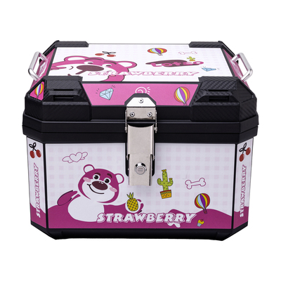 通用电动车后备箱摩托车尾箱草莓熊新款防水大容量外卖箱