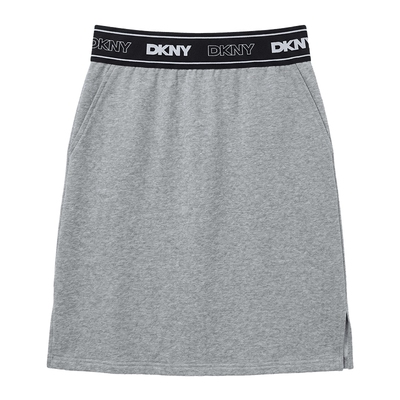 100%棉半身直筒裙字母腰带