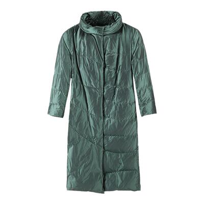 靓诺绿色长款羽绒服LY16450A