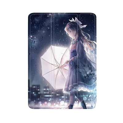 动漫卡通风带笔槽迷你保护套三折