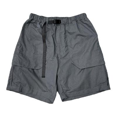 纯色棉锦混纺磁吸扣工装短裤