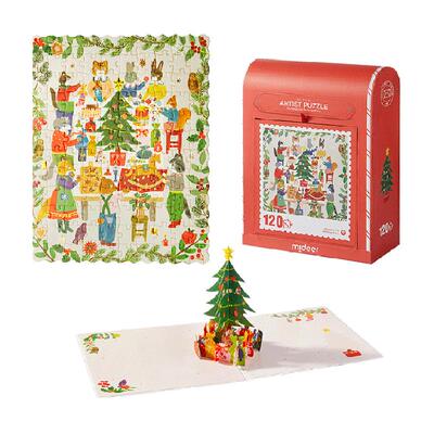 mideer弥鹿圣诞节儿童礼物拼图