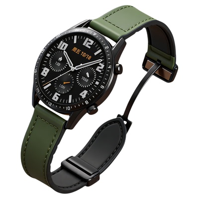 华为gt6表带真皮疯马纹磁吸psnld