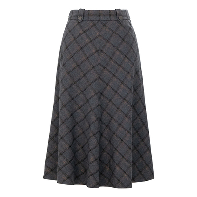 HONRN/红人a字羊毛呢子半身裙