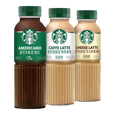 星巴克瓶装咖啡星选拿铁咖啡即饮