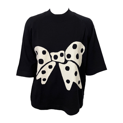 容子木ROSEMOO25春商场同款亲肤柔软蝴蝶结撞色上衣RSS1TP322C