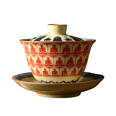 陶迷老陶泥茶壶万佛盖碗