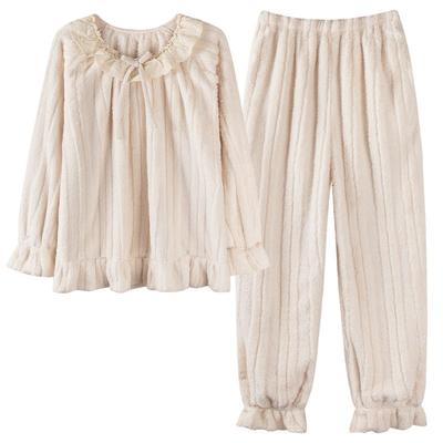 巨保暖巨柔软的珊瑚绒睡衣女款