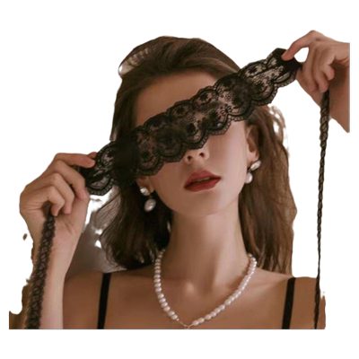 丝巾蒙眼纯欲性感黑色镂空