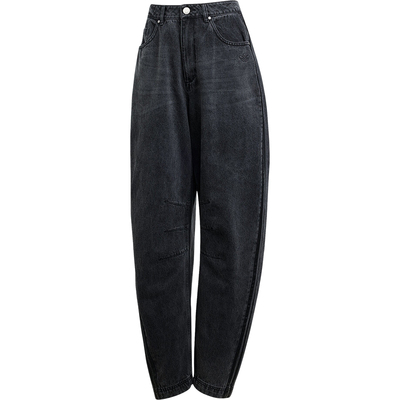 Adidas/阿迪达斯正品三叶草女士宽松复古运动牛仔长裤JX9213