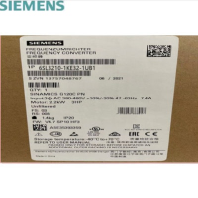 议价西门子6SL32101KE321UB1 G120C功率110.0千瓦6SL3210-1KE32-1