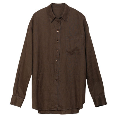 Carolingian经典ROW风！重磅亲肤舒适亚麻宽松防晒衬衫+半裙 2025