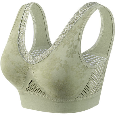 中老年妈妈内衣背心式大胸显小