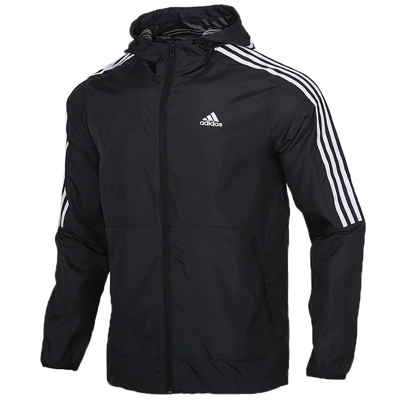 Adidas阿迪达斯男装 2021新款运动服休闲防风连帽夹克外套 FT2835_虎窝淘