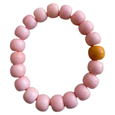 原矿保真正品七宝粉贝手串新中式