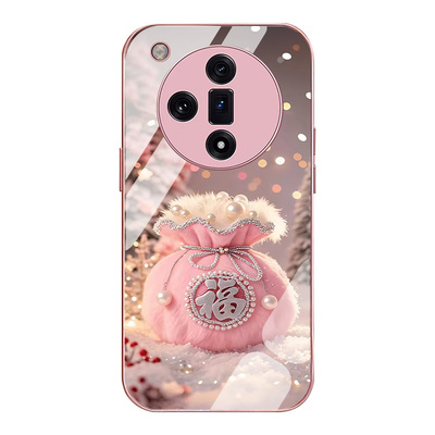 适用于oppoFindx7手机壳findx7pro福袋oppoFindx7ultra金属漆玻璃新款高级全包防摔女款