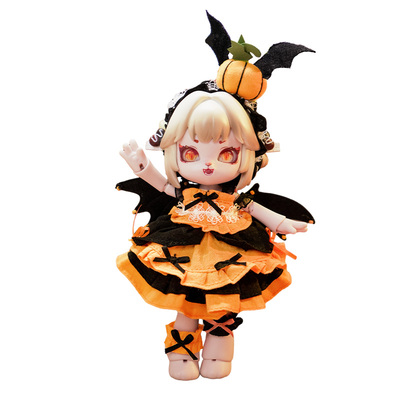 COME4FREE【甜品系列】 南瓜娃衣OB11玩偶BJD裙衣服 (发衣)