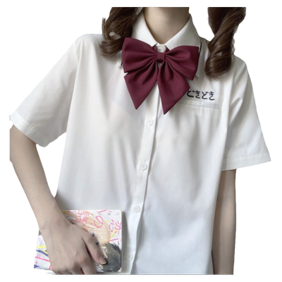 日系原创短袖衬衫刺绣jk制服