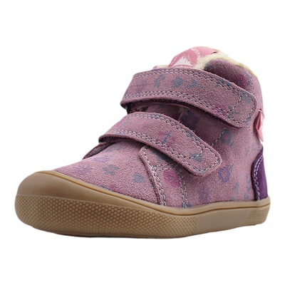 NATURINO那都乐意大利品牌毛里搭扣女童毛里保暖高帮靴BAREFOOT