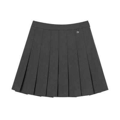 E·LAND休闲学院风短裙百褶裙