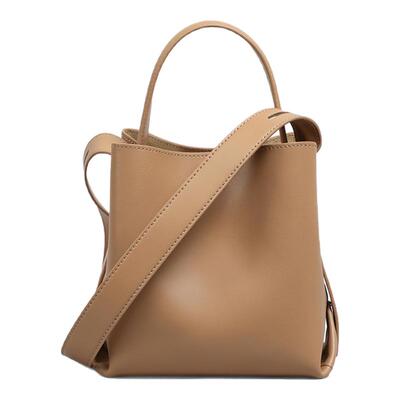 Viney真皮手提包斜挎水桶包