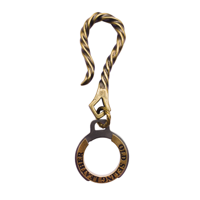 美式复古阿美咔叽纯黄铜钥匙扣