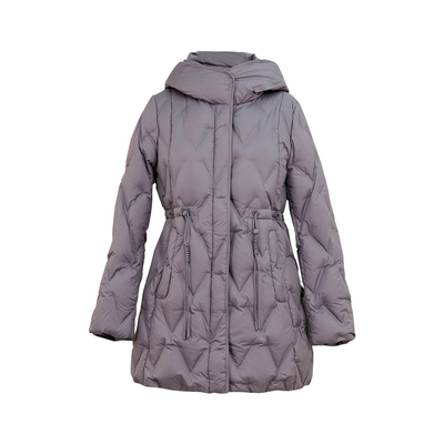 HONRN/红人抽绳收腰连帽羽绒服