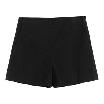 CLUB MONACO女士早秋宽松显瘦百搭通勤时尚热裤简约高腰休闲短裤