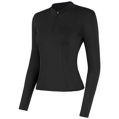 361运动上衣长袖半拉链健身服女