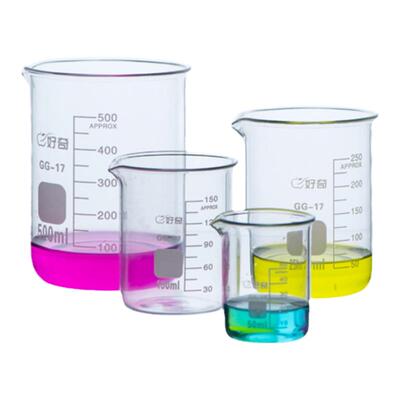 玻璃烧杯全套刻度耐高温加厚