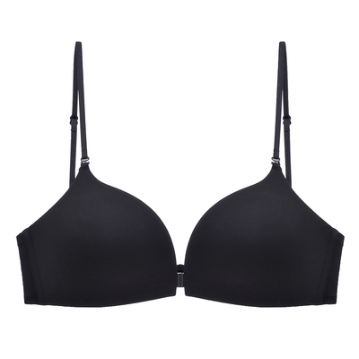 黑色前扣美背内衣无钢圈